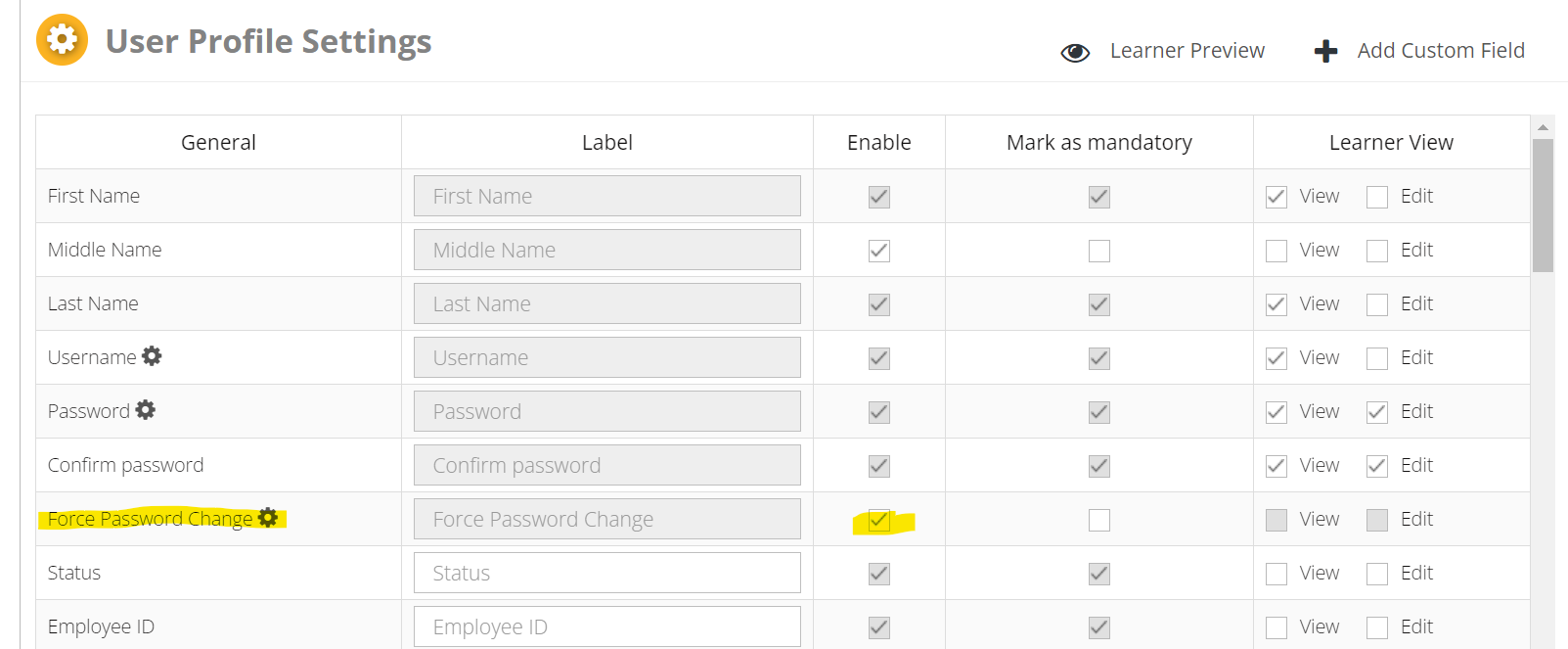 Automatic Force Password Change for New User Accounts