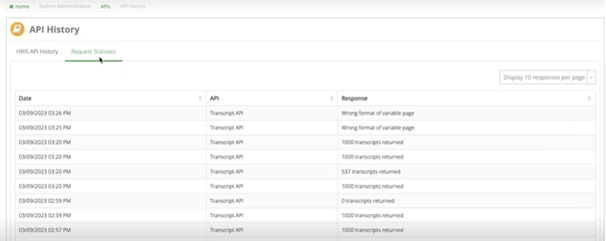 Implementing the HRIS API